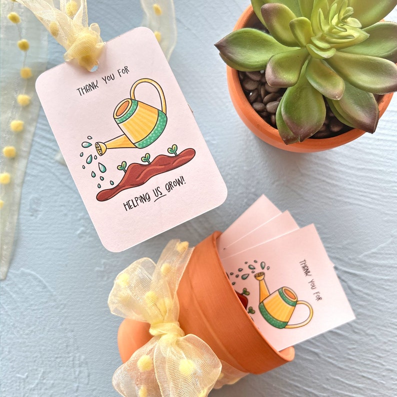 Printable Teacher Appreciation Gift Tags, Thank You for Helping Me Grow ...