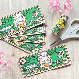 Write-in Easter Bunny Bucks, Printable Easter Gift for Kids, Cute ...