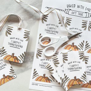 Printable Baked With Love Thanksgiving Tag, Homemade From the Kitchen ...