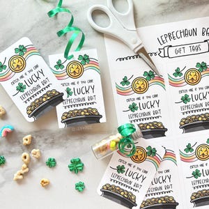 Cute Leprechaun Bait Gift Tag Printable, St. Patricks Day Card for Kids ...