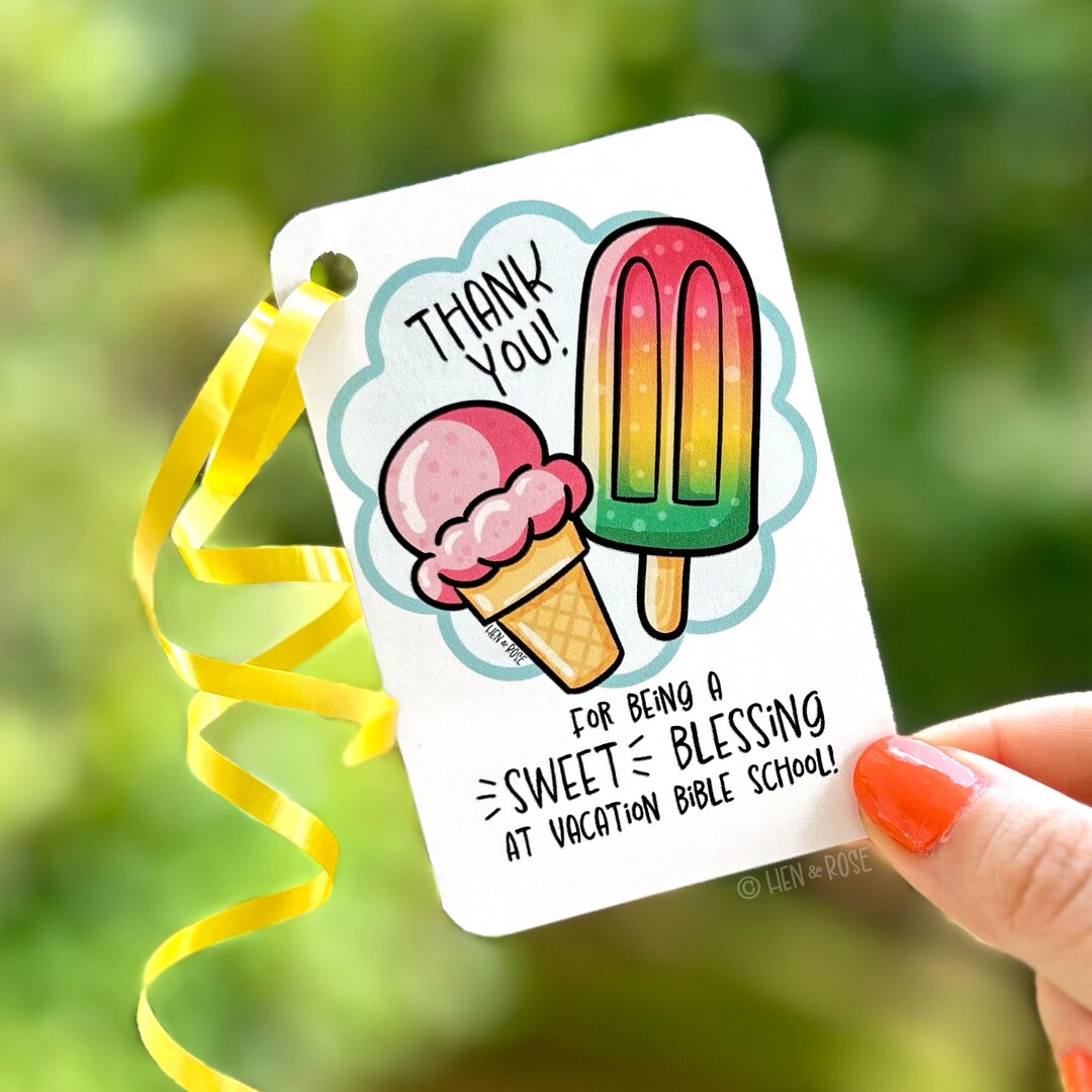 VBS Thank You Printable Gift Tag, Sweet Blessing Vacation Bible School ...