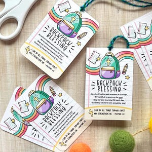 Printable Backpack Blessing Tags, First Day of School Prayer Bag Tags ...