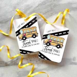 Bus Driver Appreciation Gift Tags, Thank You Card From Bus Rider ...