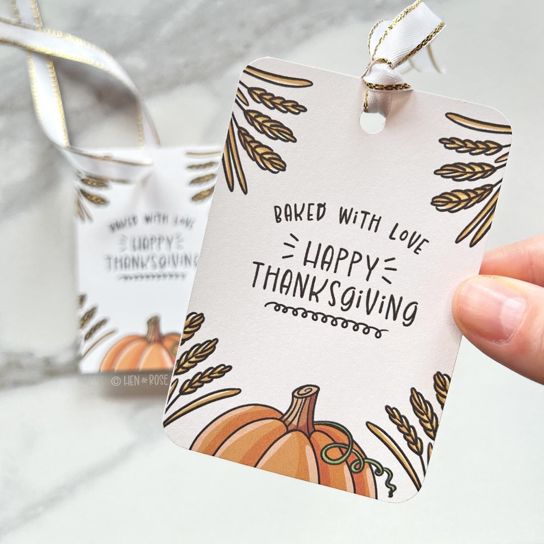 Printable Baked With Love Thanksgiving Tag, Homemade From the Kitchen ...