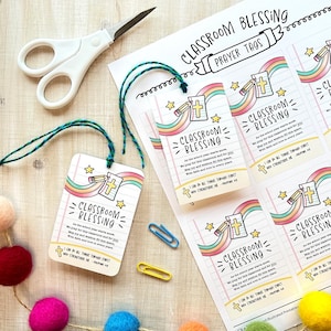 Printable Classroom Blessing Tag, Cute First Day of School Teacher ...