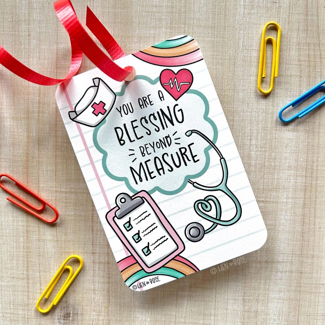 Cute Nurse Appreciation Printable Gift Tag, You Are A Blessing Beyond ...