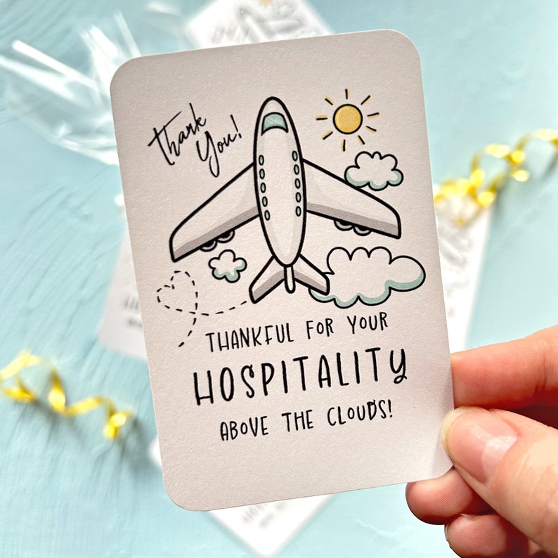 Printable Flight Attendant Gift Tag, Flight Crew Care Package Labels ...