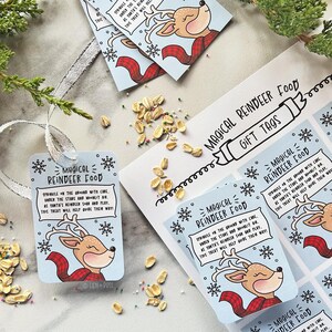 Magical Reindeer Food Gift Tag Printable, Christmas Eve Activity for ...