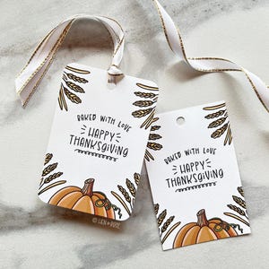 Printable Baked With Love Thanksgiving Tag, Homemade From the Kitchen ...