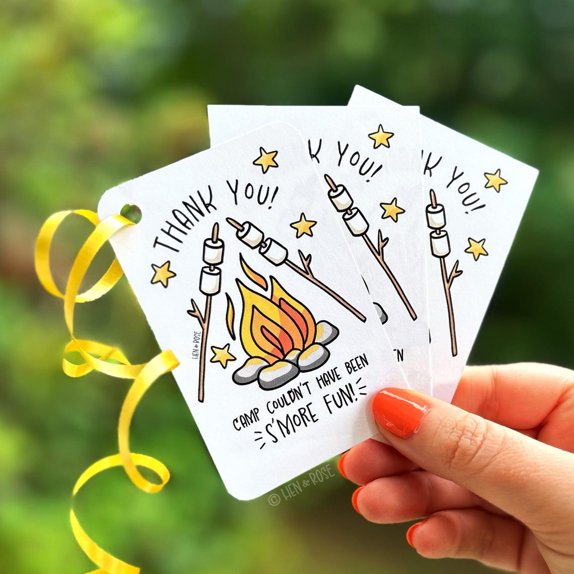 Campfire Thank You Printable Gift Tag, Camp Couldn't Have Been Smore ...