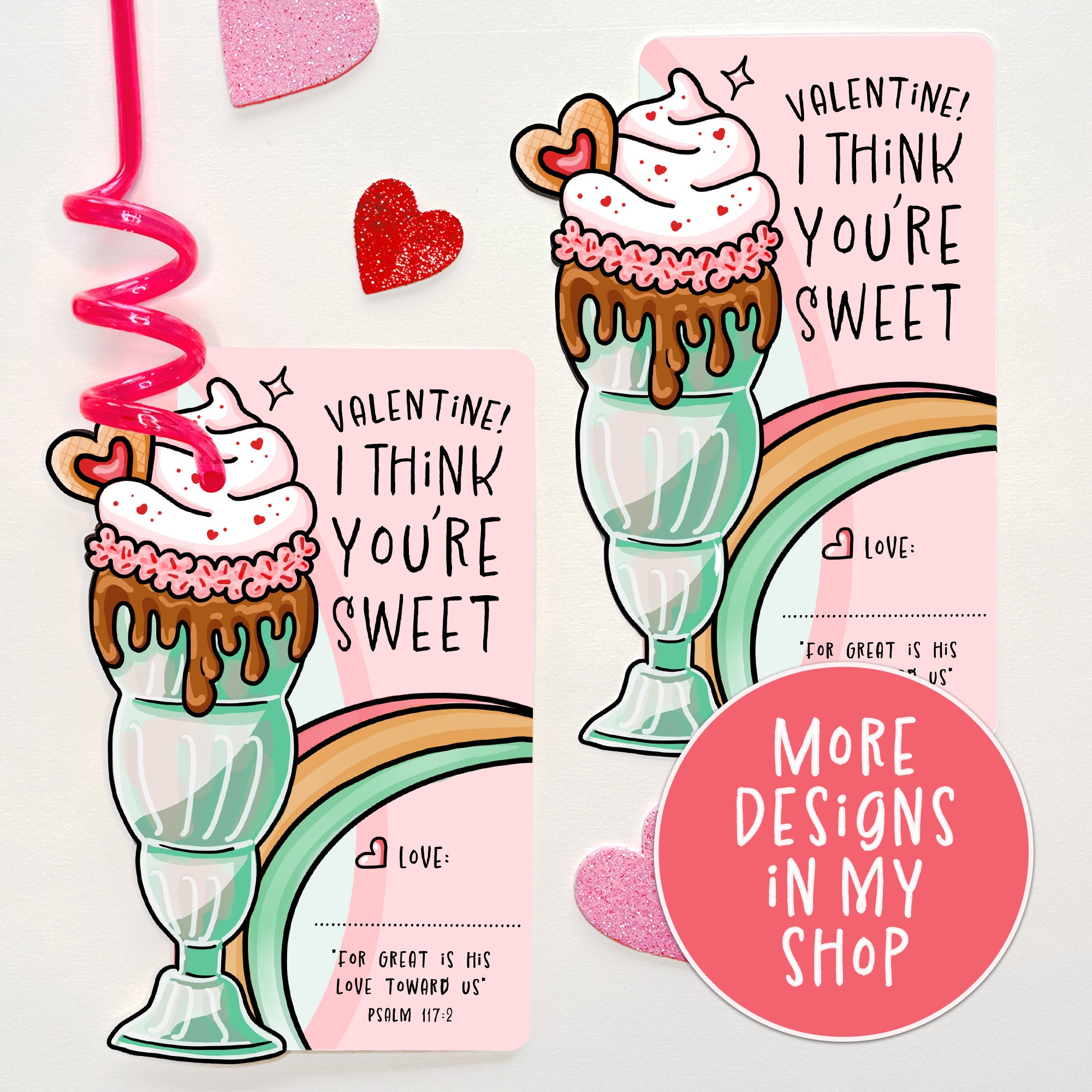 Kids Christian Valentine Hand Drawn Printable | Shooting Star Rainbow ...