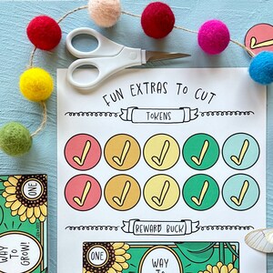 Kids Reward Chart Kit, Play Money Bucks Coupon & Tokens, Gardening ...
