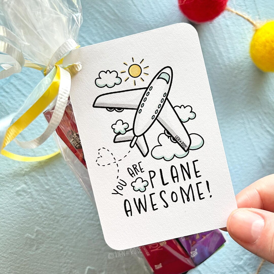 You Are Plane Awesome Printable Gift Tag, Airplane Birthday Party Favor ...