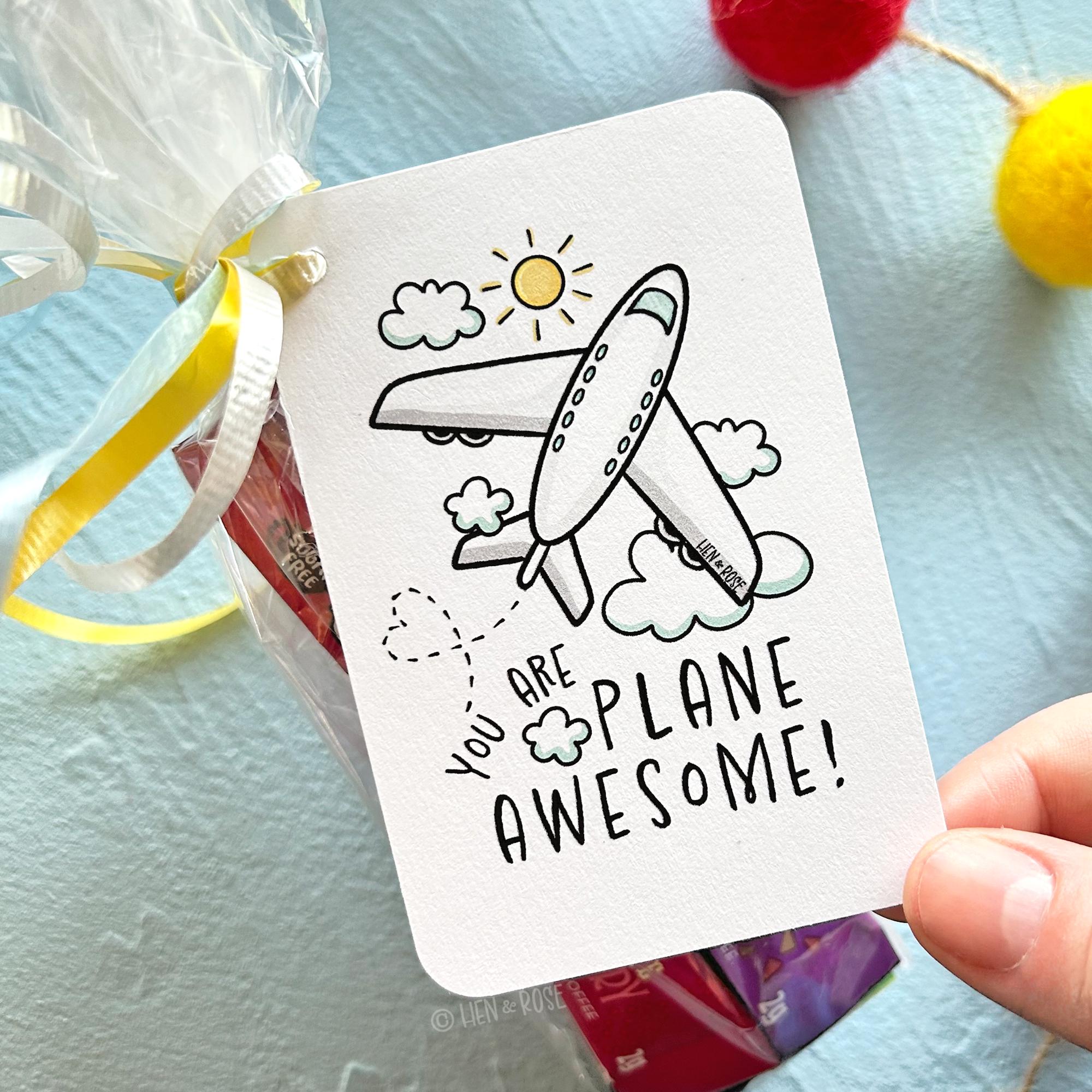 You Are Plane Awesome Printable Gift Tag, Airplane Birthday Party Favor ...