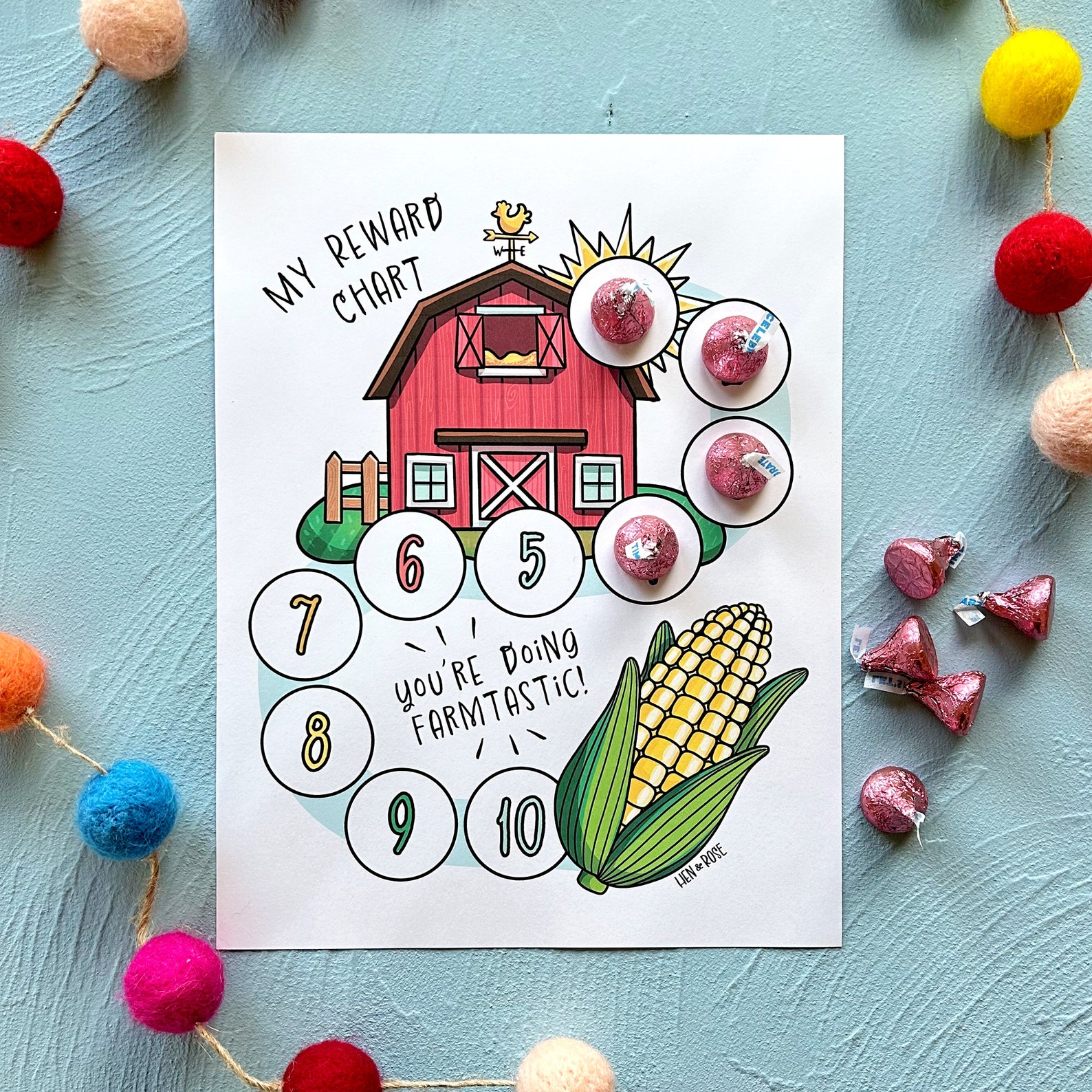 Kids Reward Chart Kit, Play Money Bucks Coupon Tokens, Homestead Farm ...