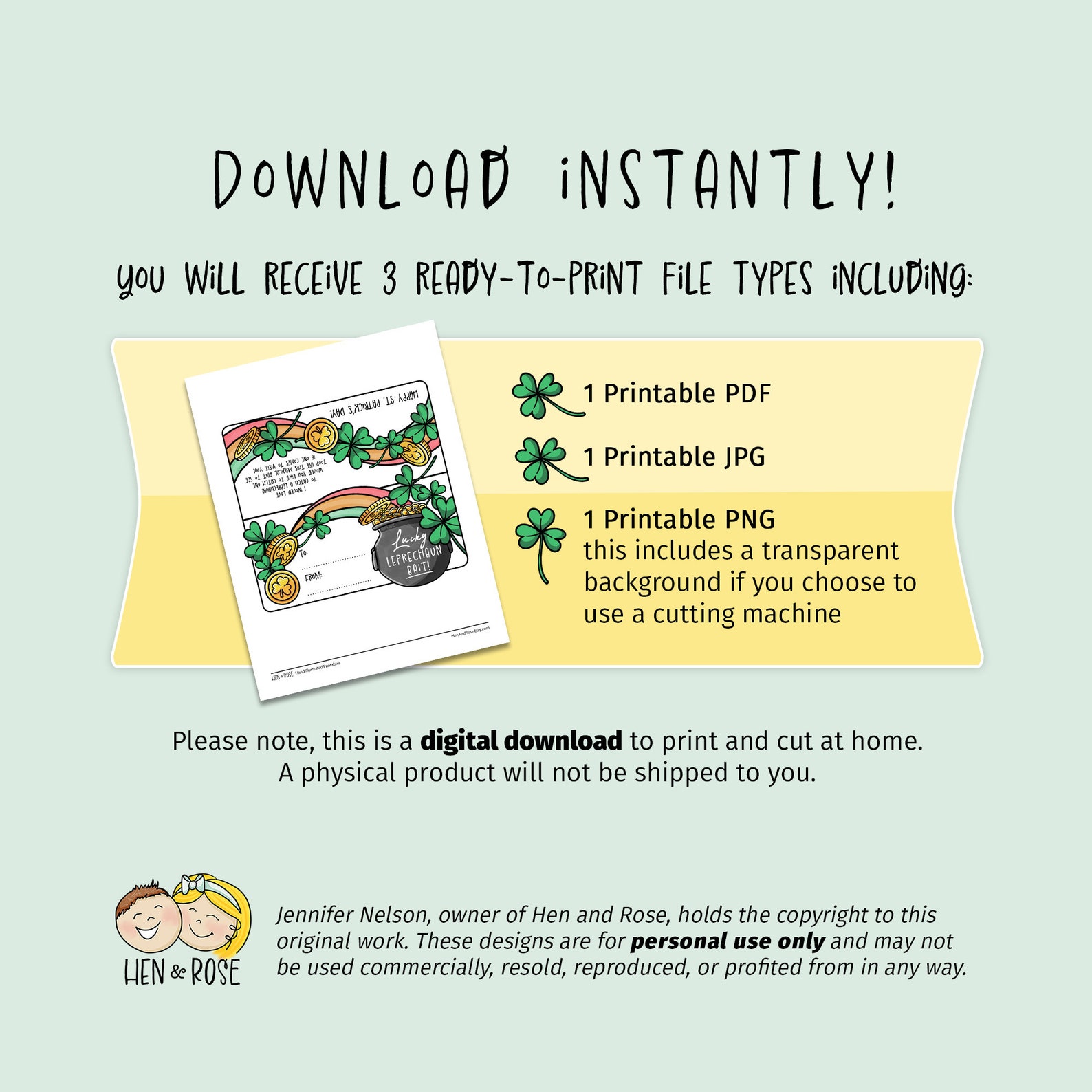 Leprechaun Bait Printable for Kids, St. Patricks Day Folding Tag for ...