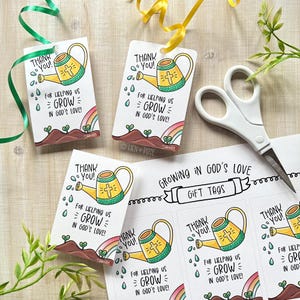 Christian Teacher Appreciation Printable Plant Gift Tag, Thank You for ...