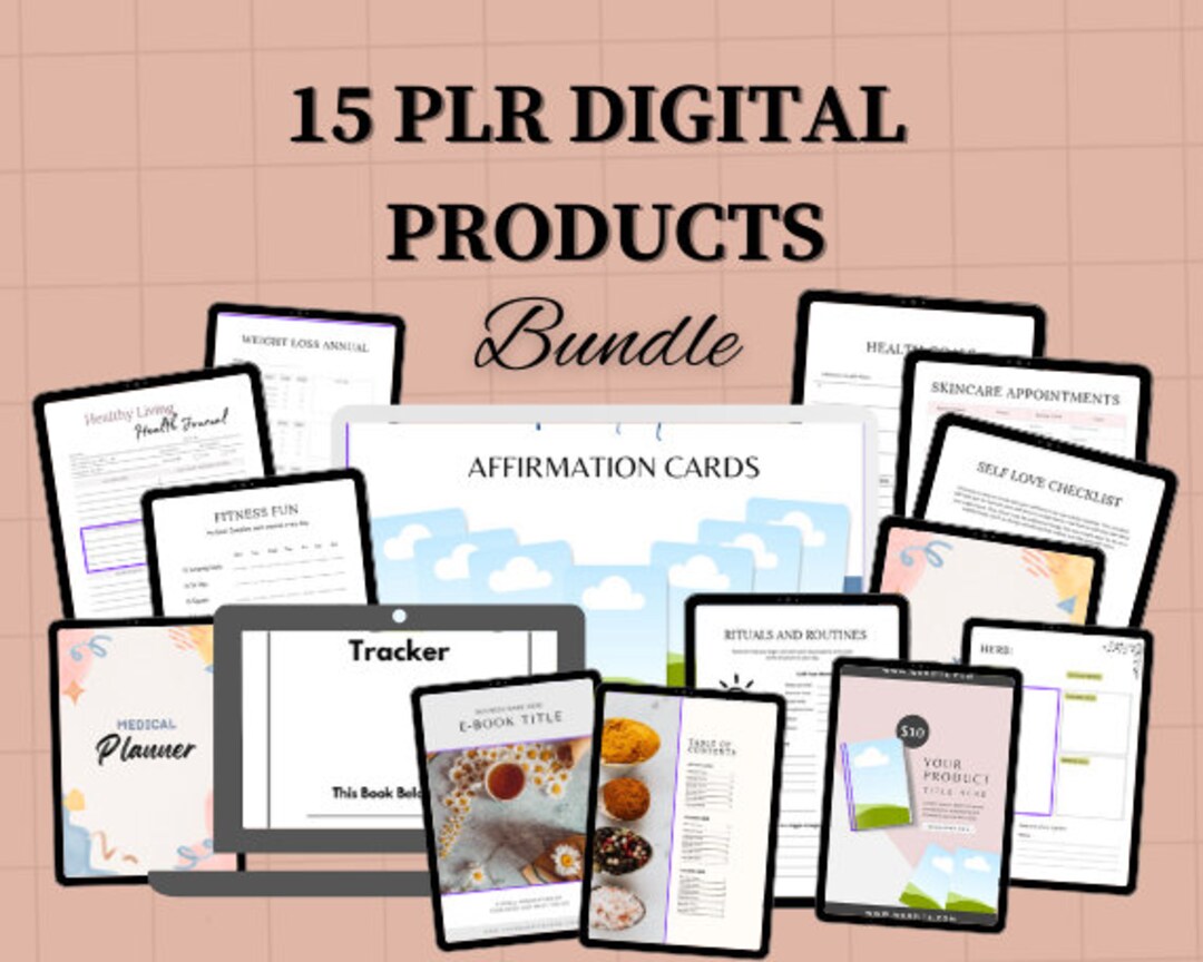 15 PLR Digital Products Starting Kit Bundle With Resell Rights PLR ...
