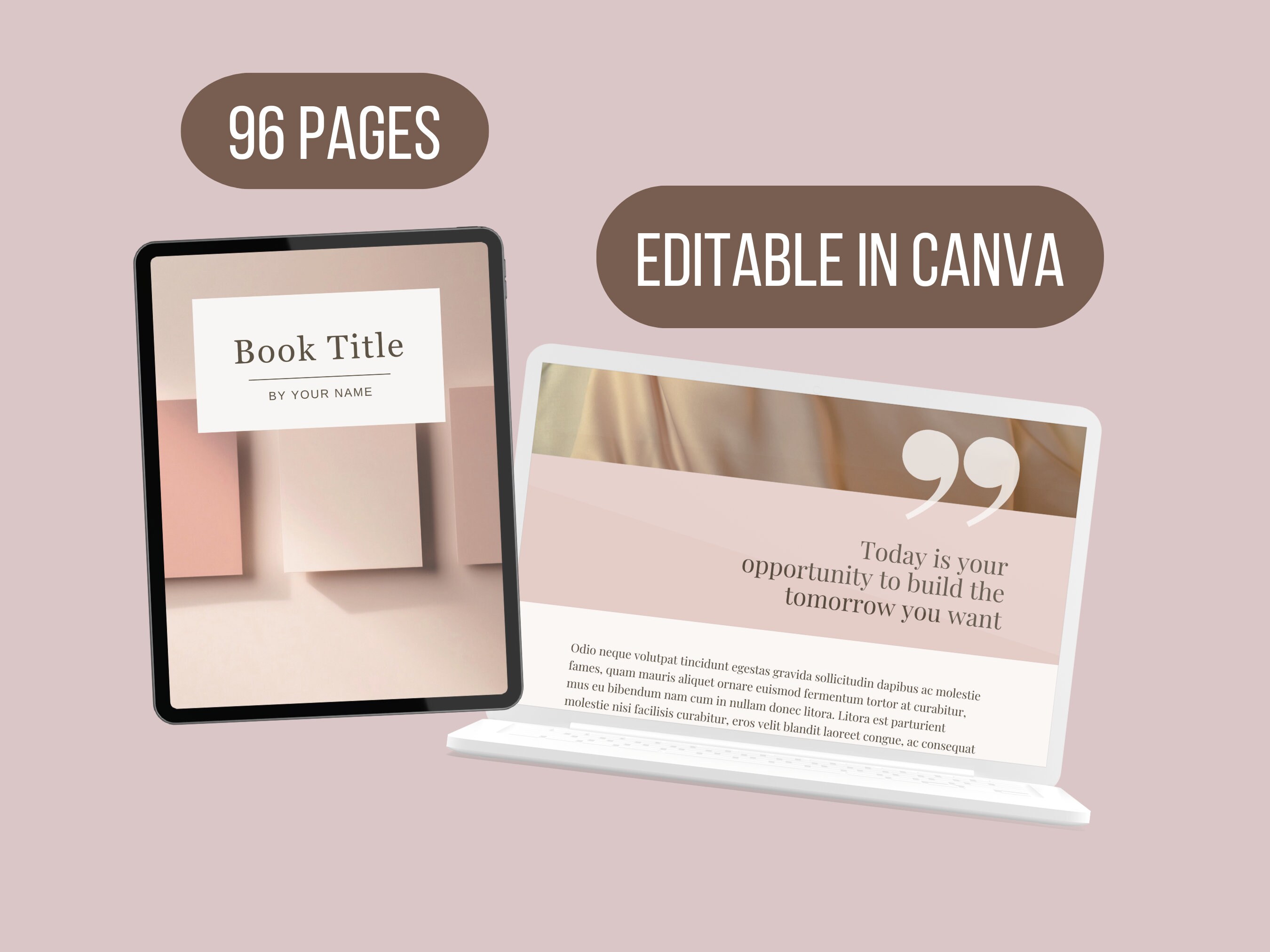 Ebook Template Editable in Canva, Editable Ebook, Aesthetic Ebook ...