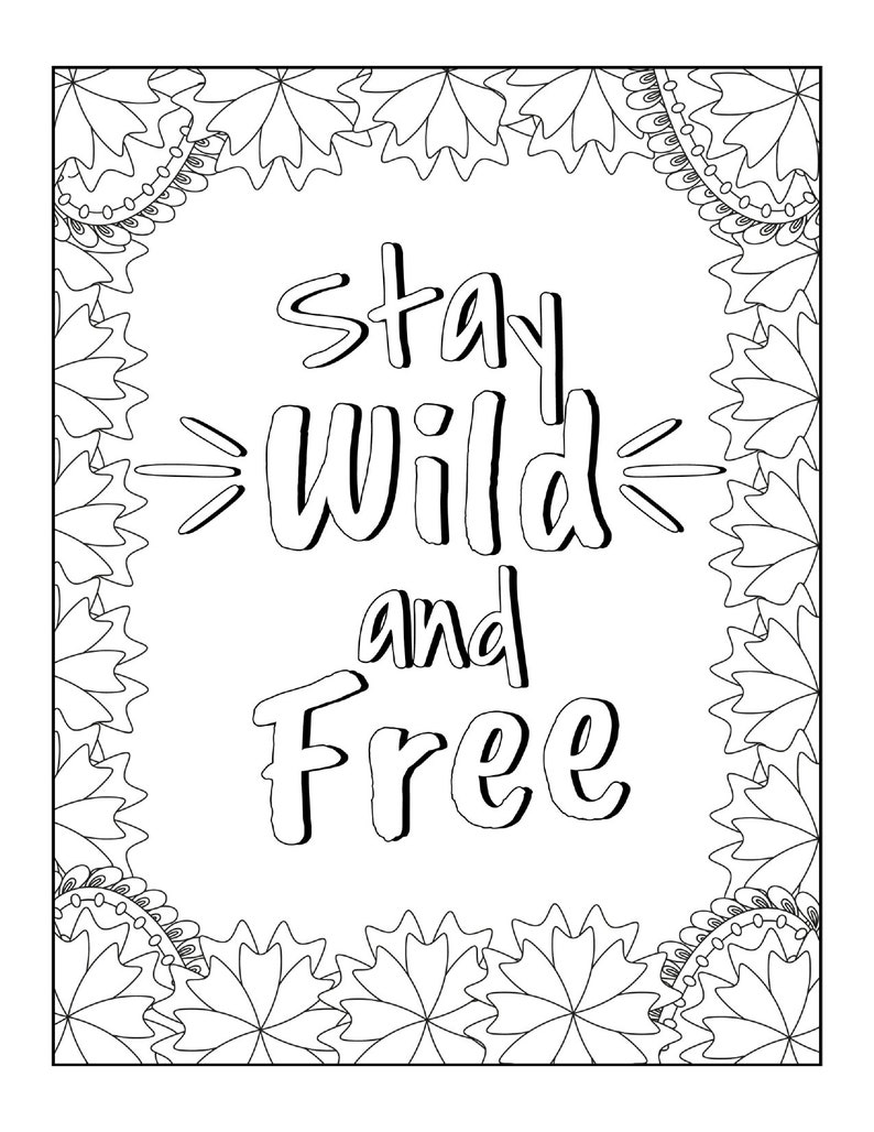 18 Inspirational Quotes Coloring Sheets Meditate on Positive ...
