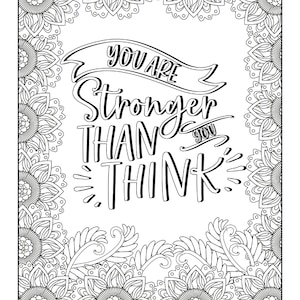 18 Inspirational Quotes Coloring Sheets Meditate on Positive ...