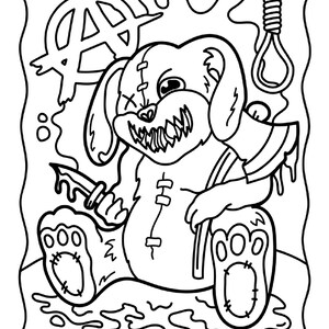 Pastel Goth Halloween Coloring Pages, Horror Icons (42 Printable Pages ...
