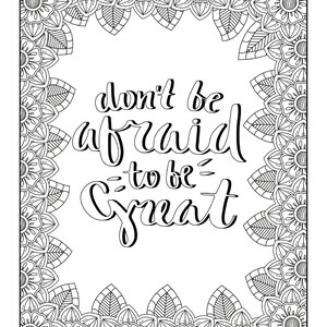 18 Inspirational Quotes Coloring Sheets Meditate on Positive ...