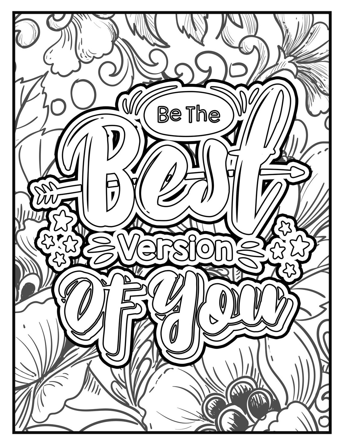 50 Inspirational Coloring Pages for Positive Growth and Motivation - Etsy