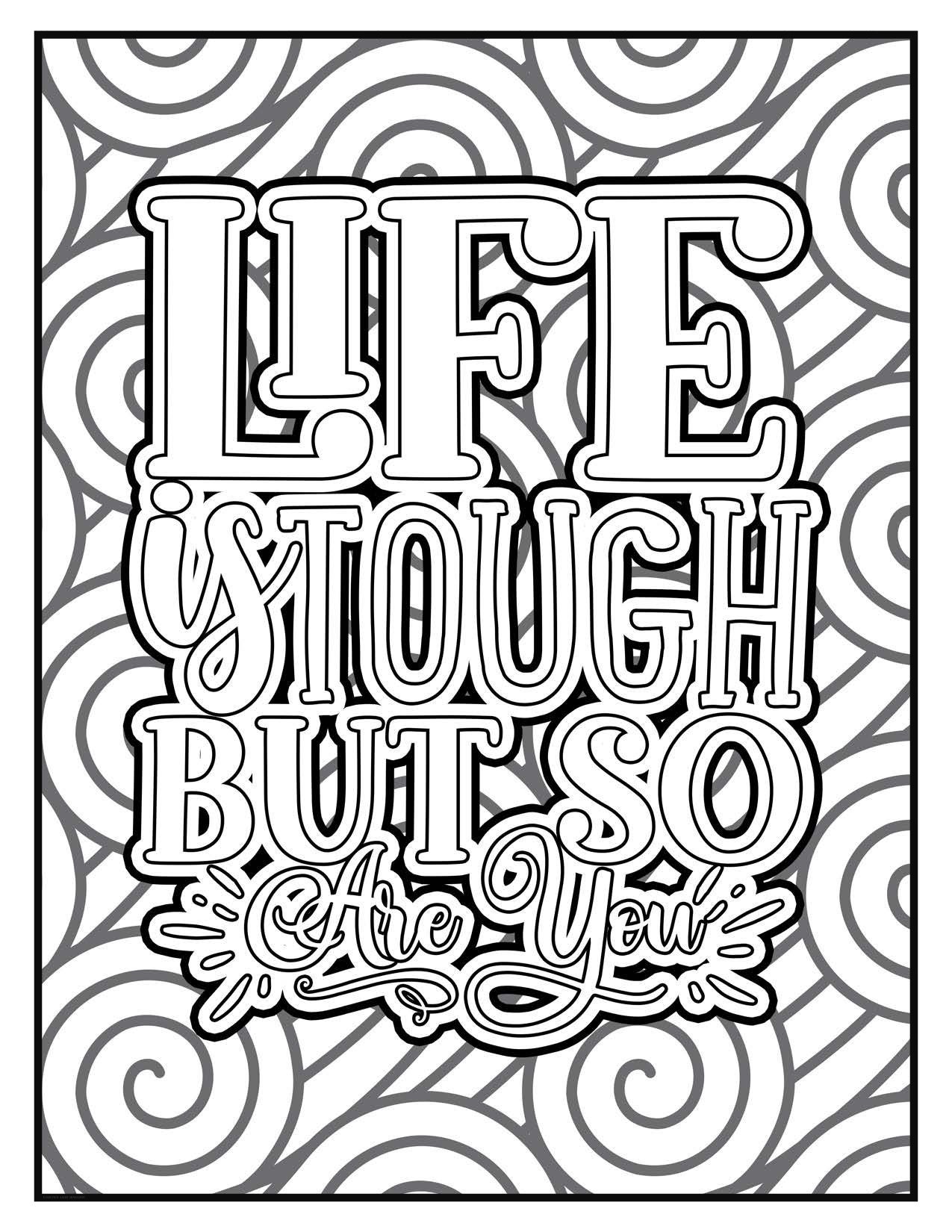 50 Inspirational Coloring Pages for Positive Growth and Motivation - Etsy