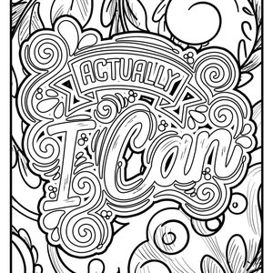 50 Inspirational Coloring Pages for Positive Growth and Motivation - Etsy