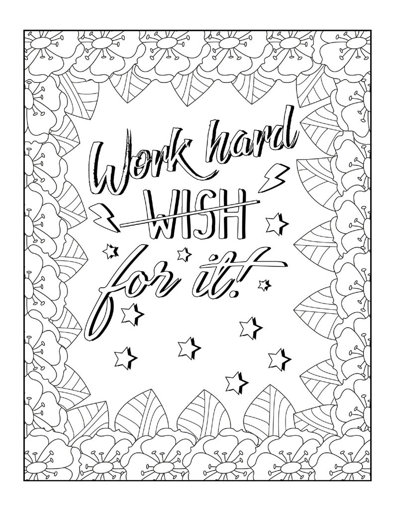 18 Inspirational Quotes Coloring Sheets Meditate on Positive ...