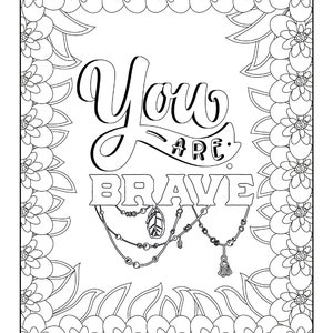 18 Inspirational Quotes Coloring Sheets Meditate on Positive ...