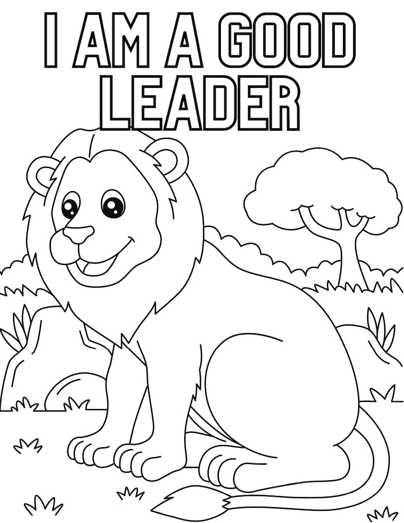 Affirmation Coloring Pages With Animals | Set of 35 Printable Sheets - Etsy