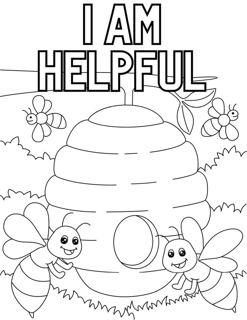 Affirmation Coloring Pages With Animals | Set of 35 Printable Sheets - Etsy