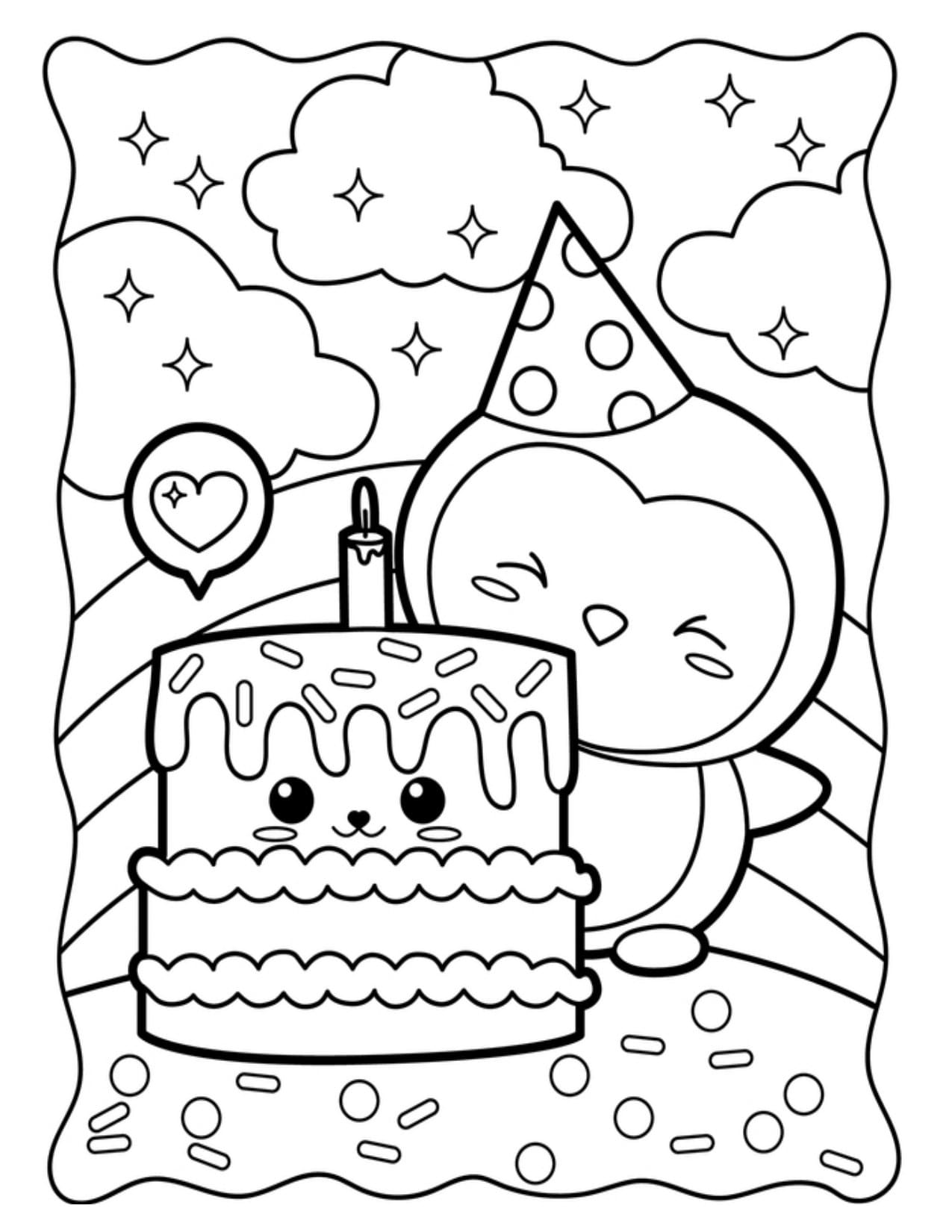 Sweet & Savory Kawaii Food Coloring Pages Fun for All Ages Kids and ...
