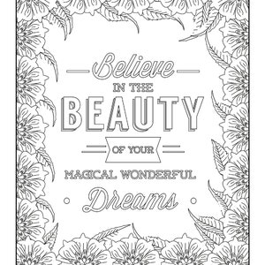 18 Inspirational Quotes Coloring Sheets Meditate on Positive ...