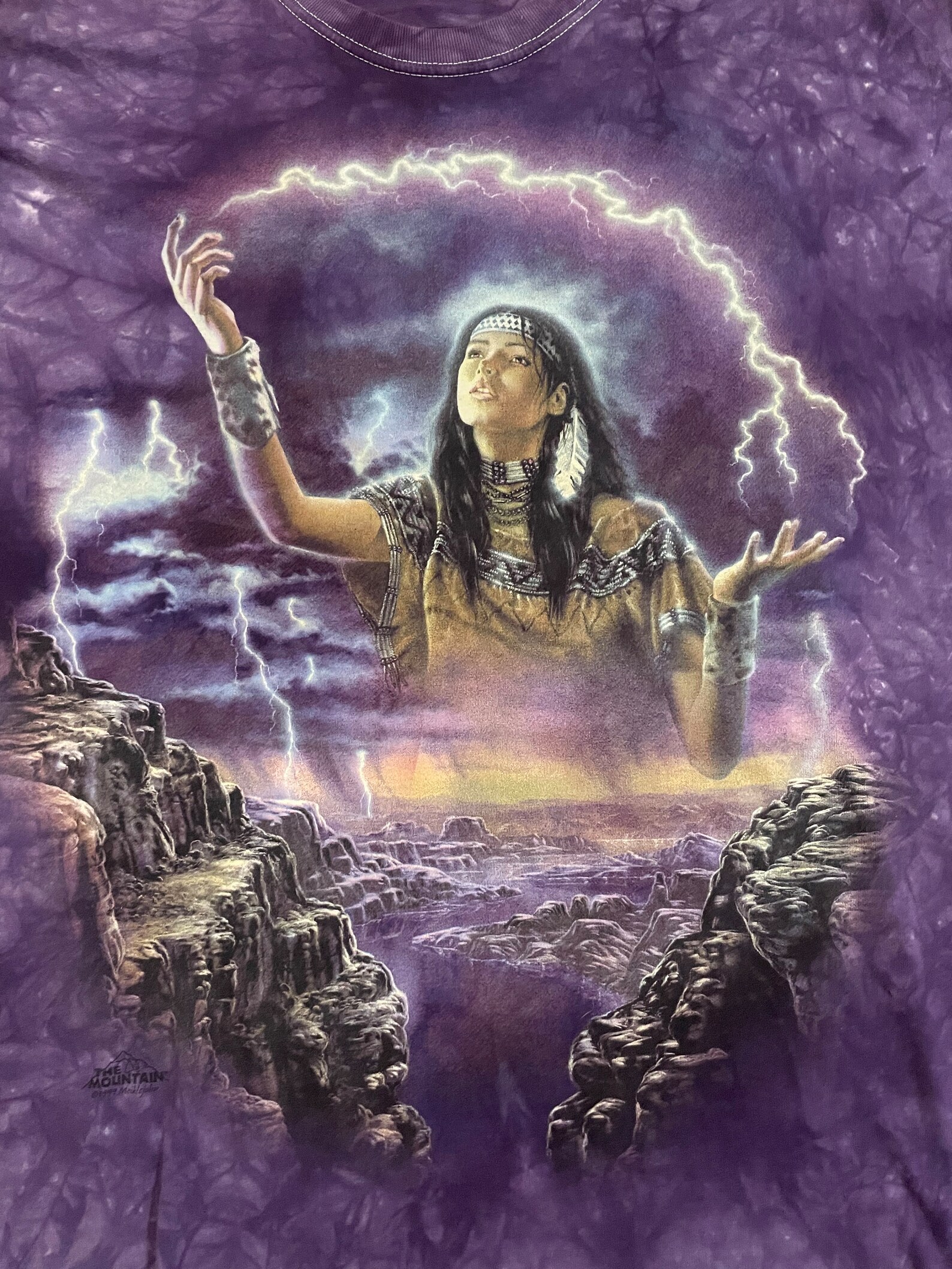 Native American Lightning Women Vintage Short Sleeve Size XL Jerzees ...