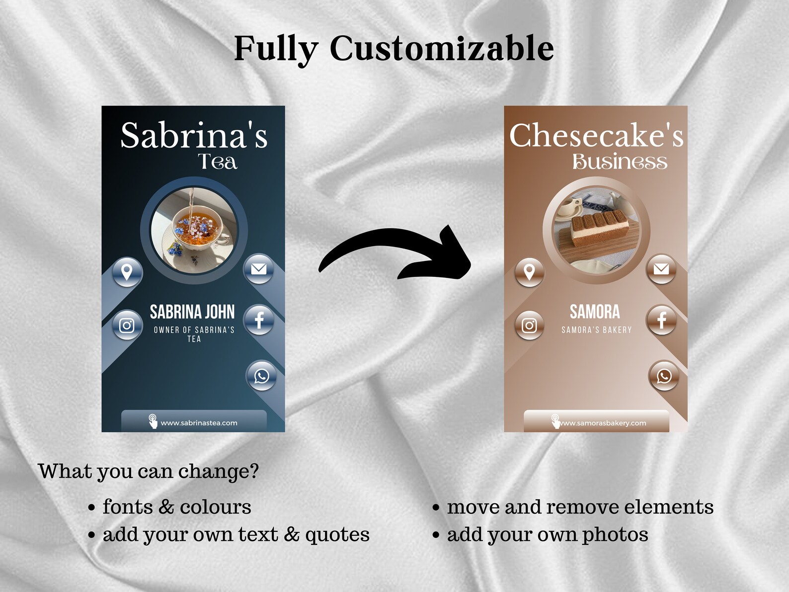 Blue Biolink Template on Canva - Etsy