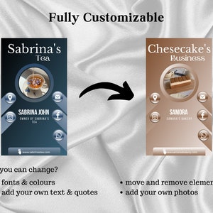 Blue Biolink Template on Canva - Etsy