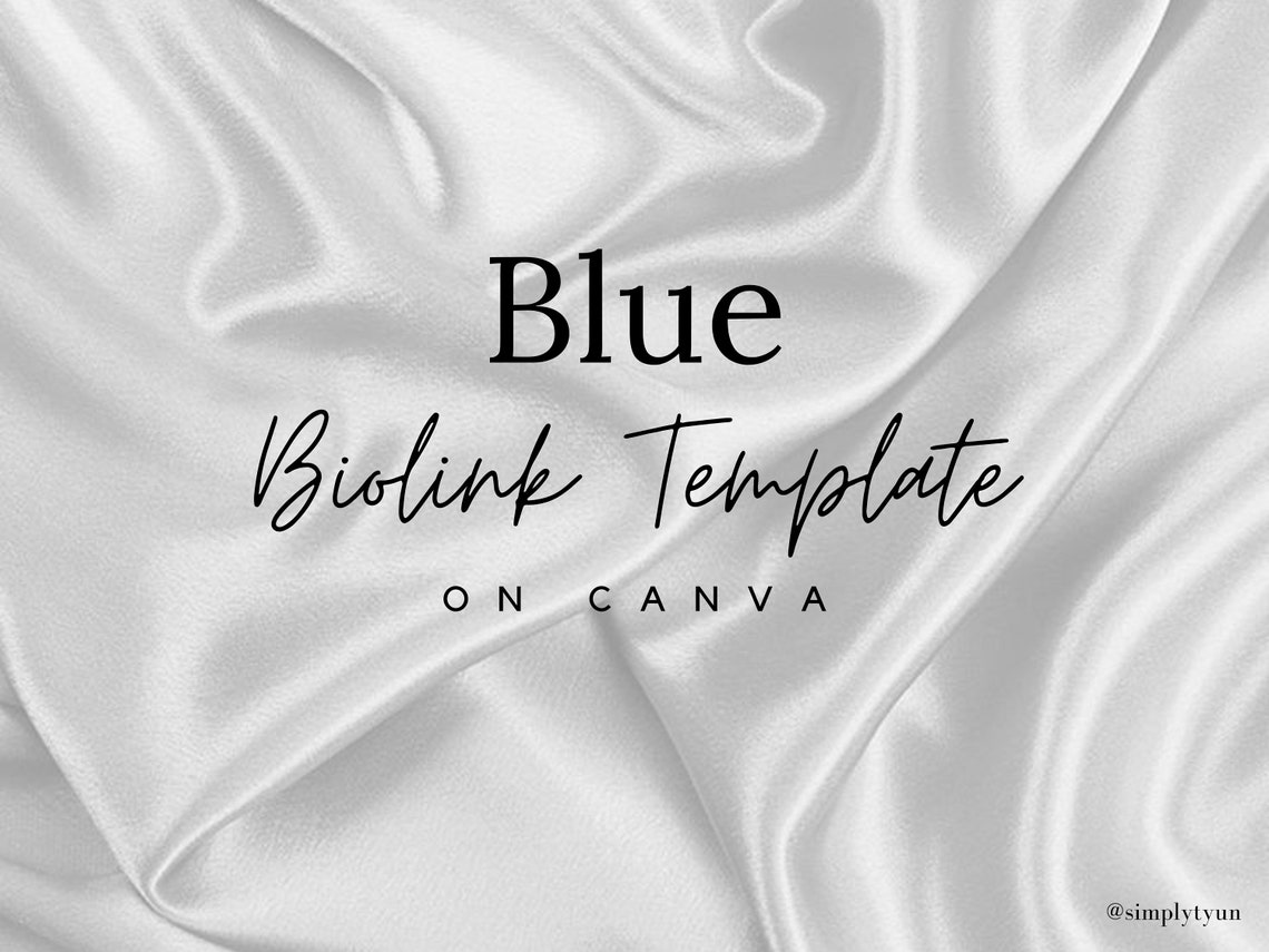 Blue Biolink Template on Canva - Etsy