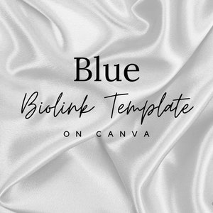 Blue Biolink Template on Canva - Etsy