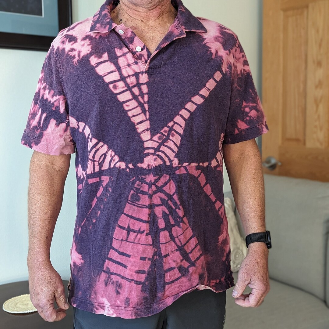 Merona Ombre Reverse Bleach Tie Dye Polo - Etsy