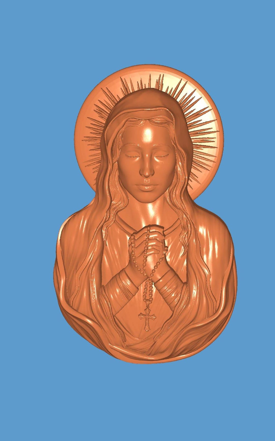 Virgin Mary STL File, CNC Router Relief (digital Download) - Etsy