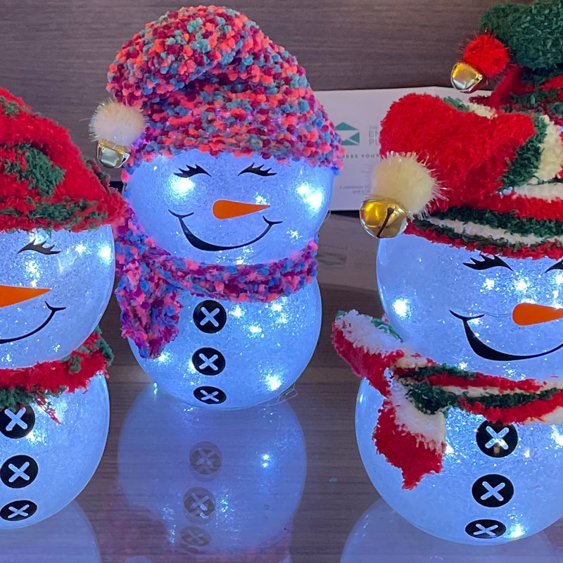 Fishbowl Snowman - Etsy