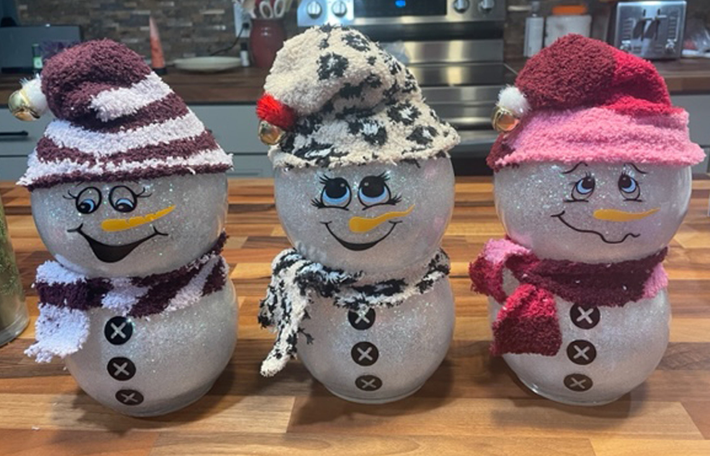 Light up Fishbowl Snowman - Etsy