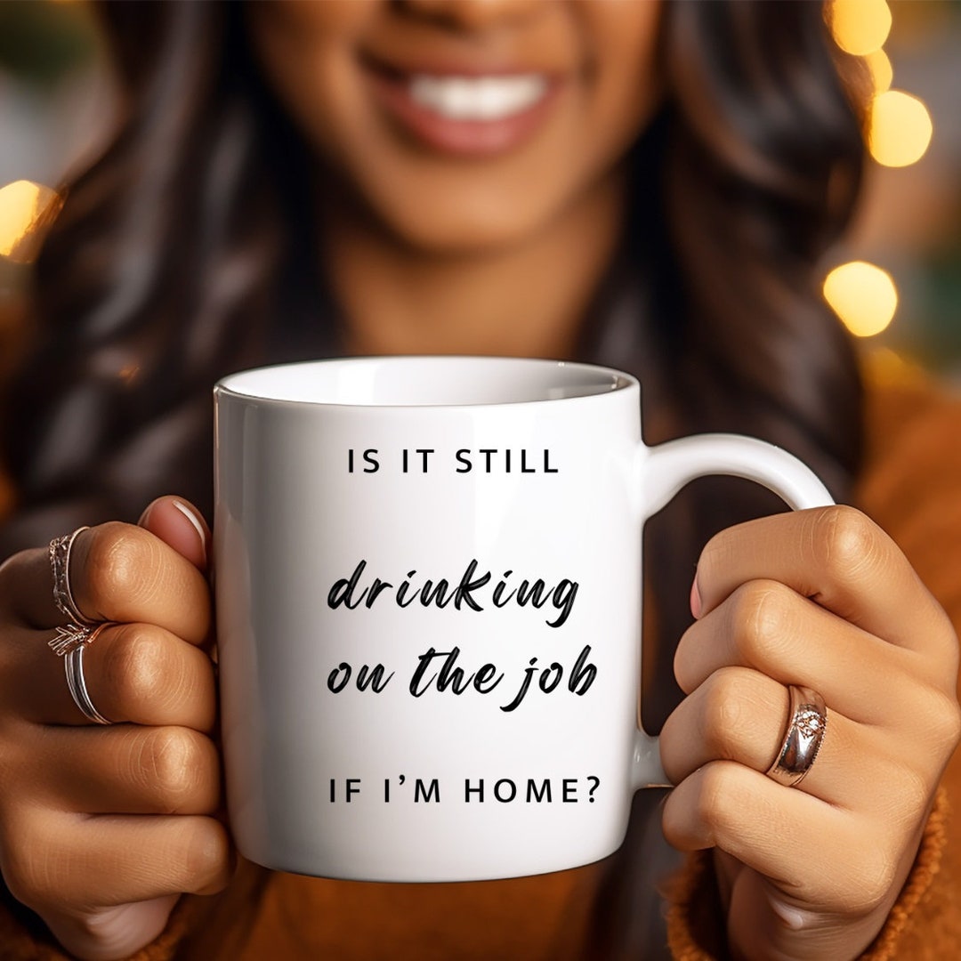 Work From Home Coffee Mug Funny Office Humor Gift Drinking on the Job ...