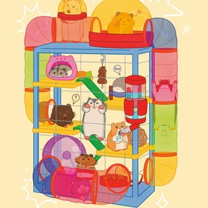 Hamster House Art Print - Etsy
