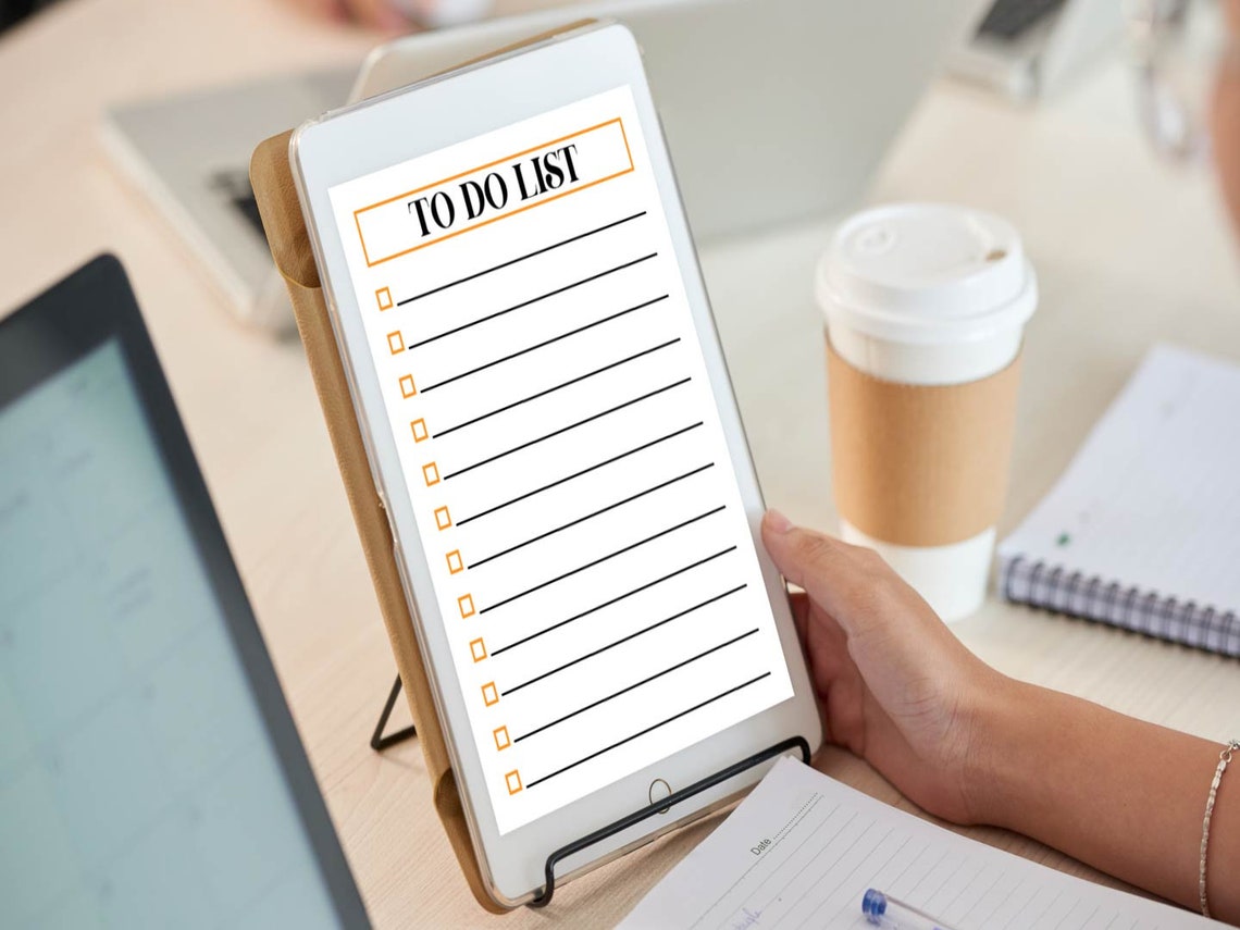 To Do List Printable and Editable, Orange Detail Oriented Checkoff List ...