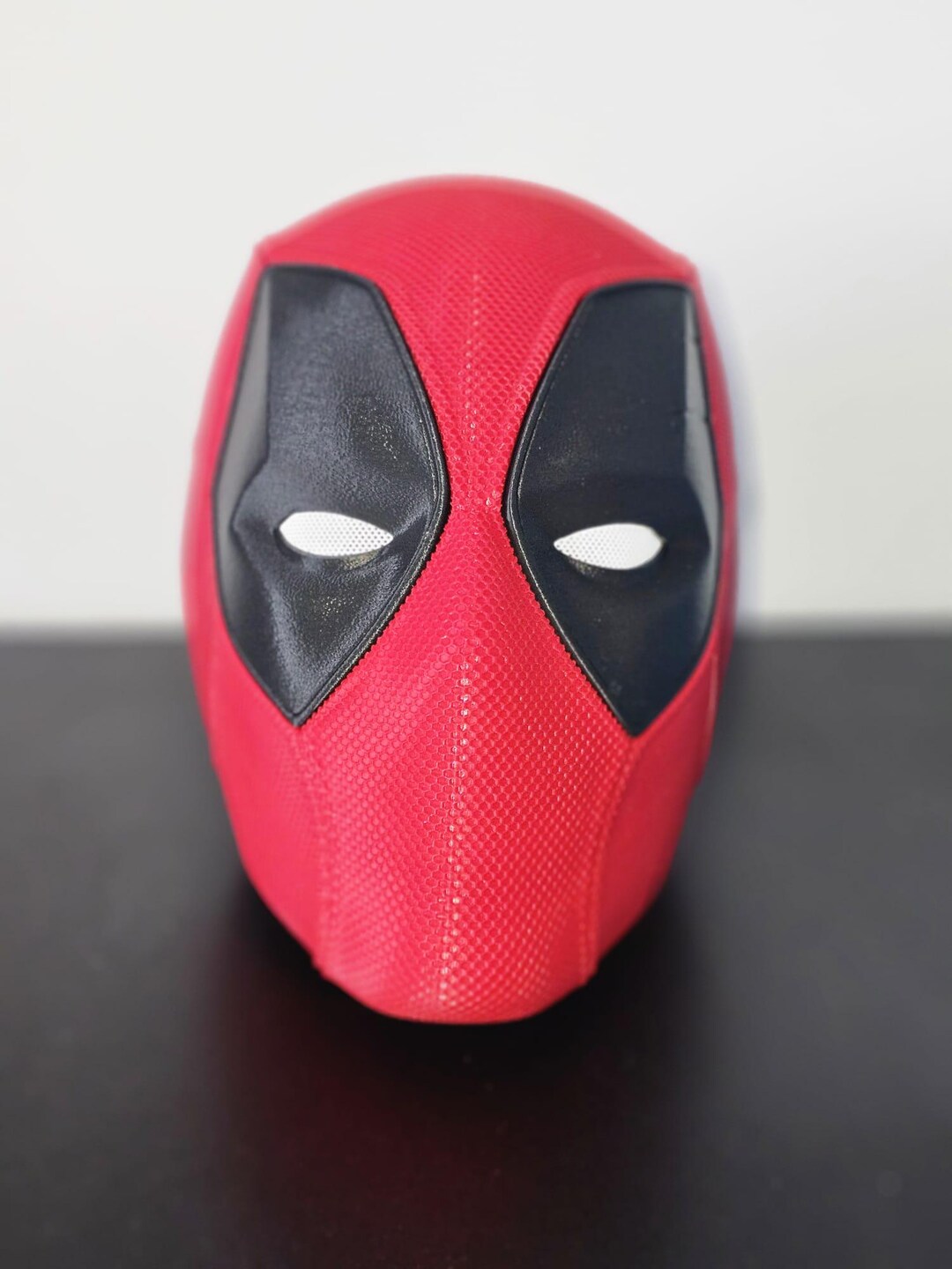 Realistic Deadpool Mask Cosplay Accessory Detailed Red and Black Design ...