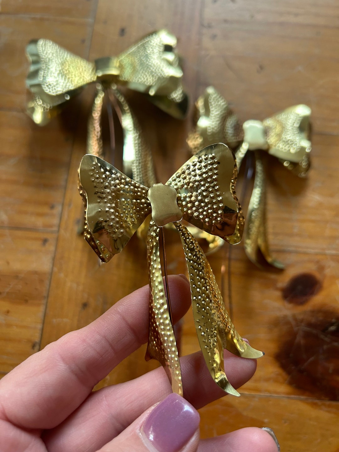 1980s Home Interior Gold Metal Wall Bows, Set of 3 - Etsy